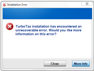 Overcoming TurboTax 2011 Unrecoverable error during install | JPWhite's ...